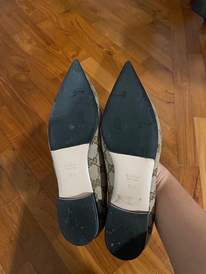 Gucci monogram flats, Luxury, Sneakers & Footwear on Carousell