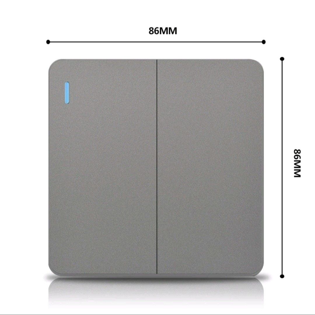 Gunmetal grey 2-way switch, electrical sockets, Furniture & Home Living ...