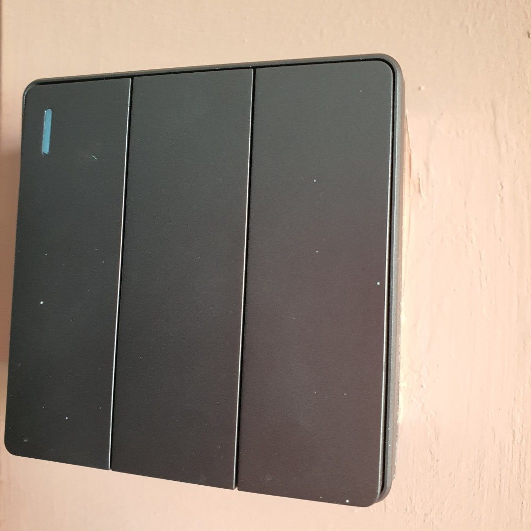 Gunmetal grey 2-way switch, electrical sockets, Furniture & Home Living ...