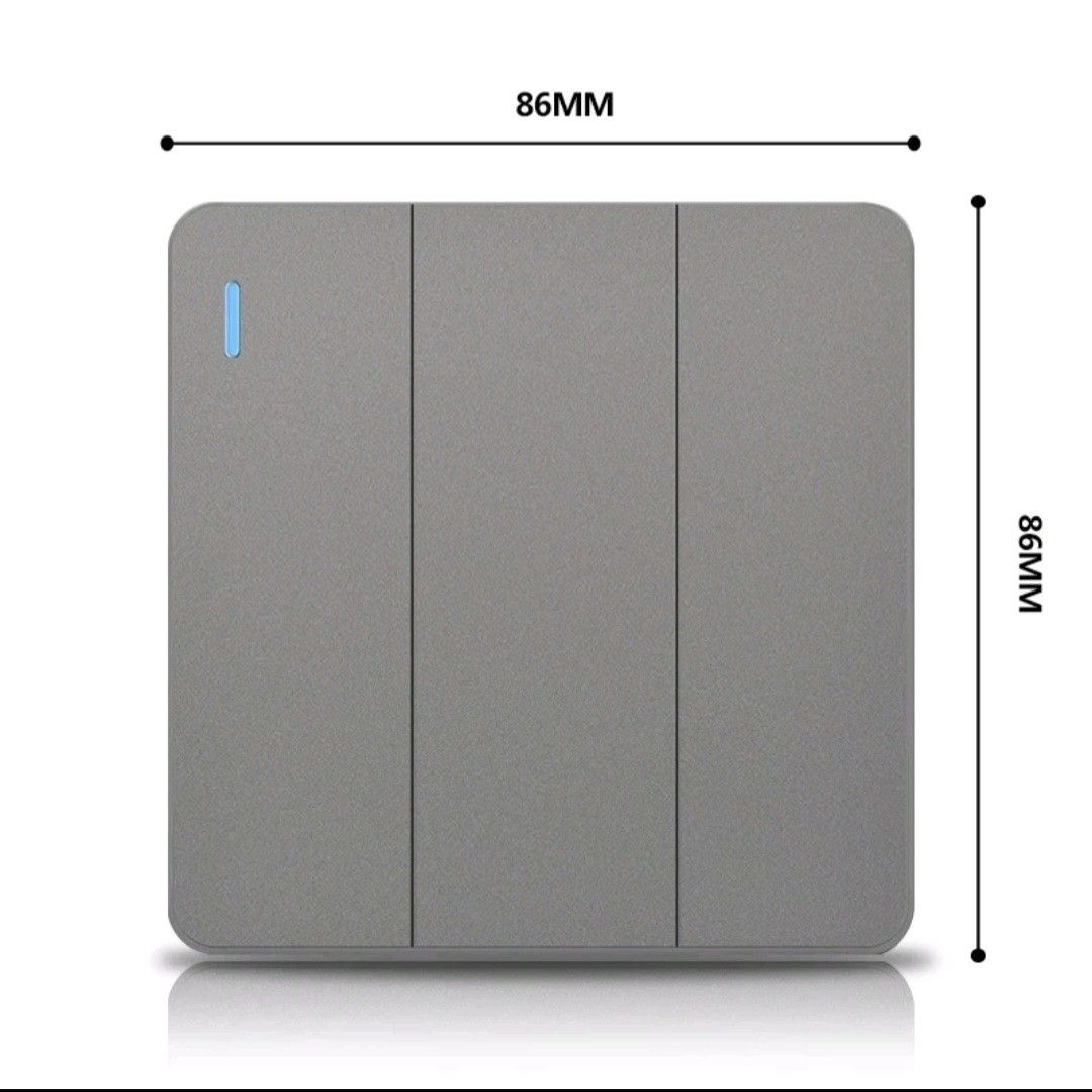 Gunmetal grey 2-way switch, electrical sockets, Furniture & Home Living ...