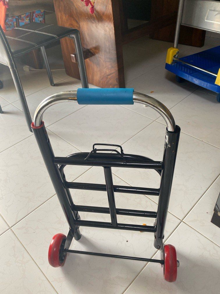 Hand Buggy Foldable and Portable Luggage Trailer Shopping Cart Trolley ...