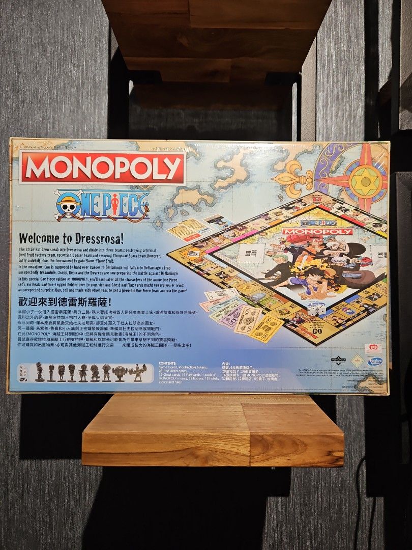 Hasbro One Piece Monopoly Property Trading Game Eng/Chi Dual Language ...