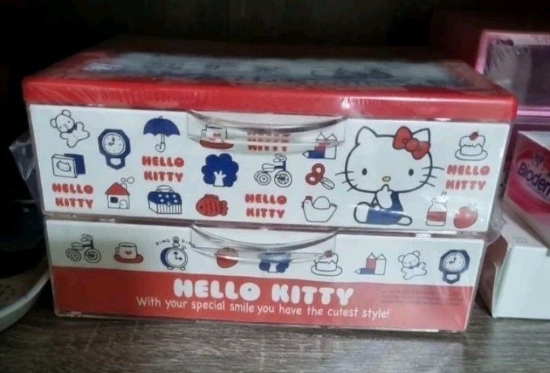 Hello kitty 2 layer smalll drawer, Furniture & Home Living, Home ...