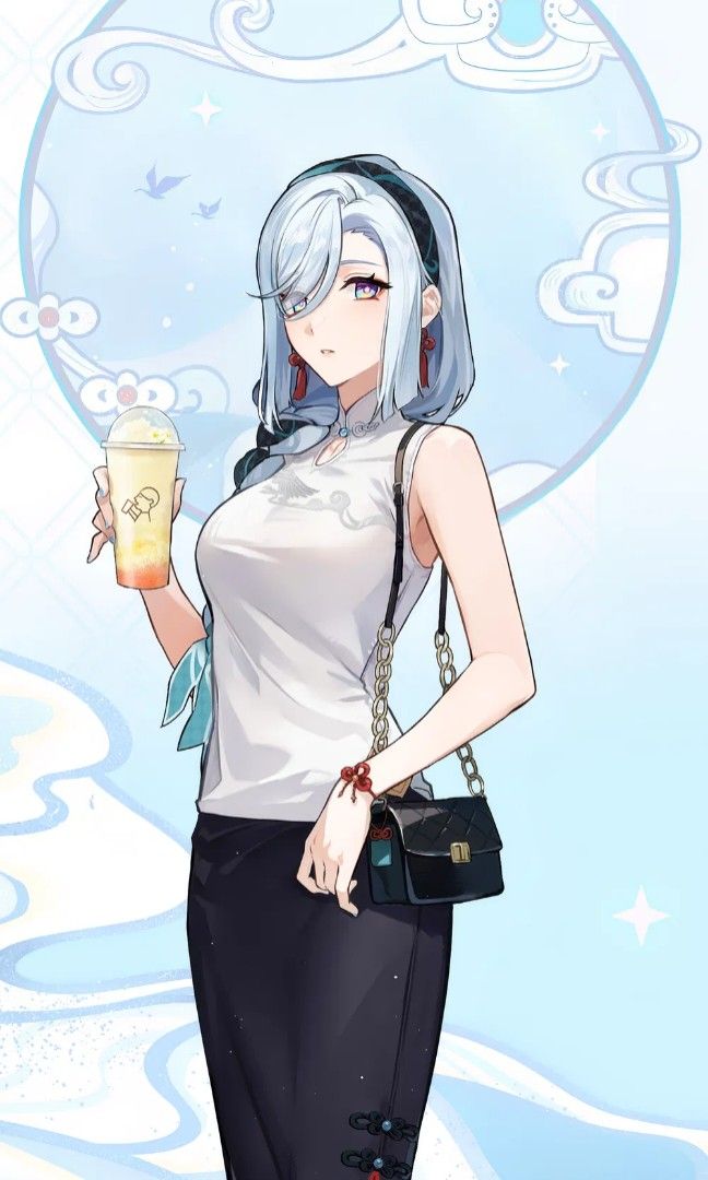 Heytea x Genshin Collab Pomela (ShenHe), Food & Drinks, Beverages on ...