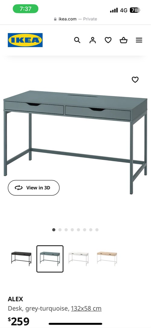 IKEA ALEX Study Desk/Table, Furniture & Home Living, Furniture, Tables ...