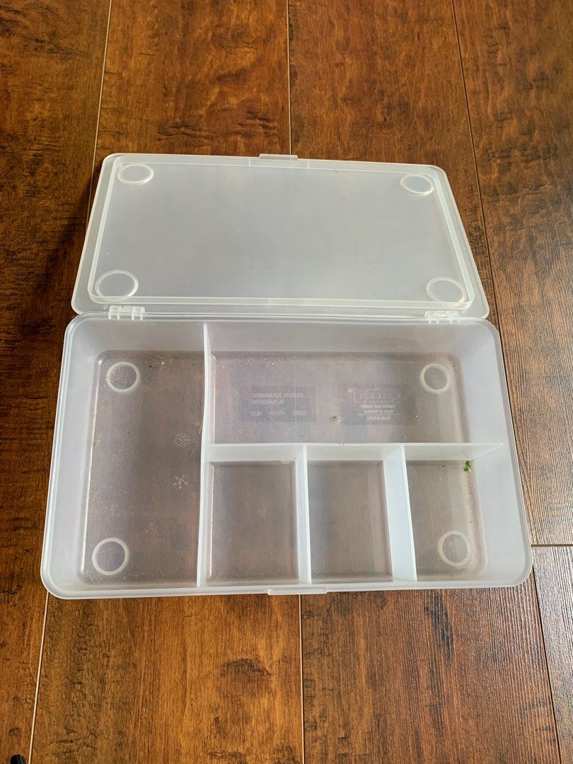 Ikea box organiser Box with lid, transparent,, Furniture & Home Living ...