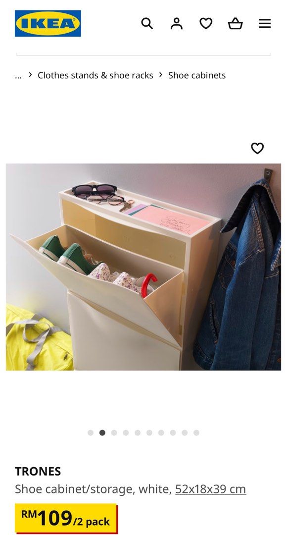 IKEA TRONES shoe cabinet storage, Furniture & Home Living, Furniture ...