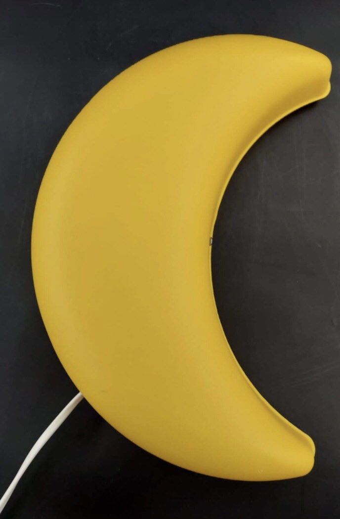 IKEA Smila Mane Night Light Crescent Moon Yellow, Furniture & Home ...