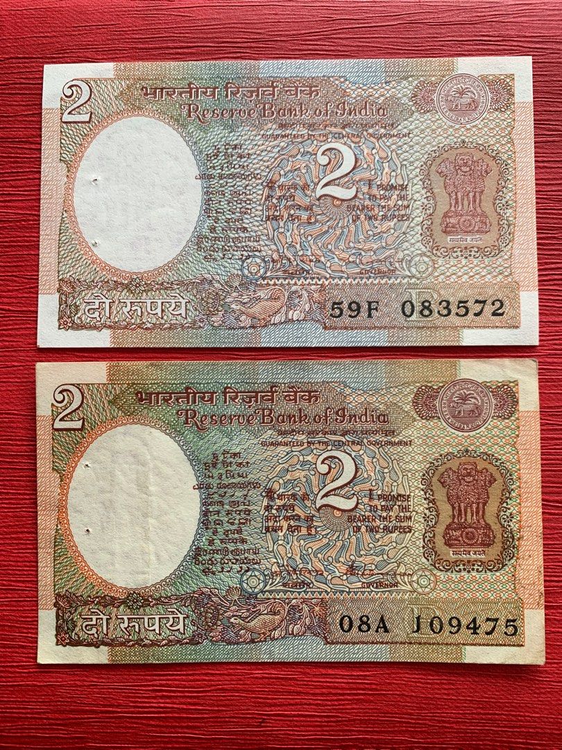 India 2 Rupees Banknotes, Hobbies & Toys, Collectibles & Memorabilia ...