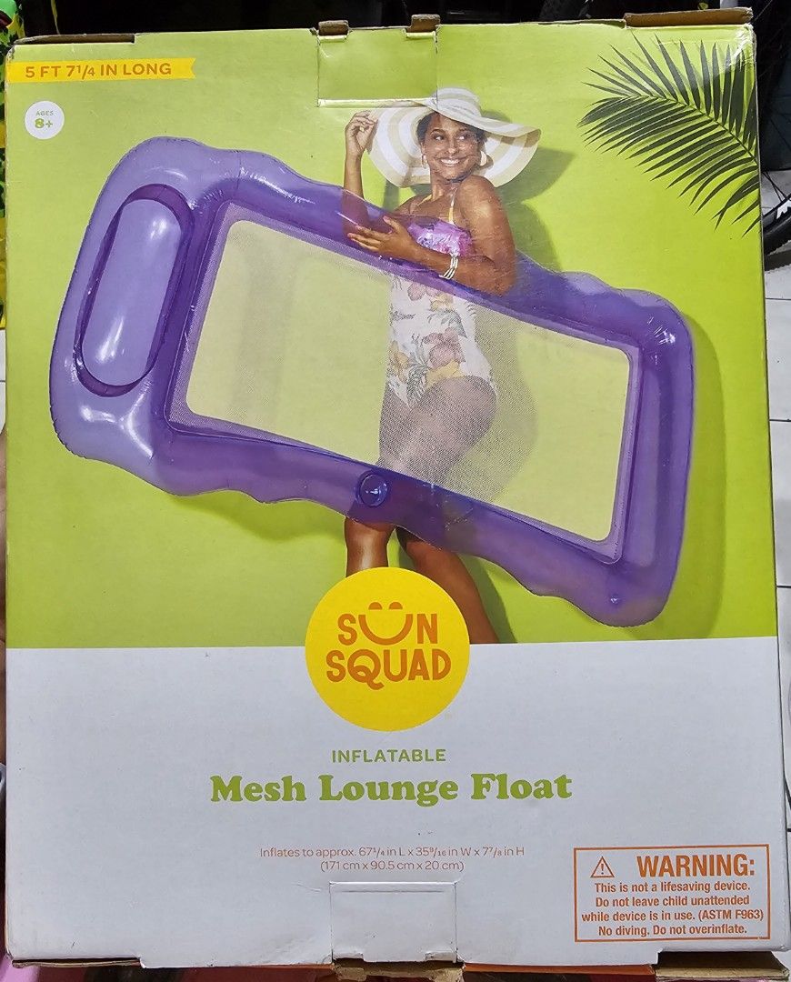 Inflatable Mesh Lounge Float, Hobbies & Toys, Travel, Travel Essentials ...