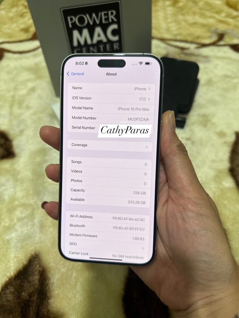 iPhone 15 ProMax in White Titanium (256GB/FU/Physical Dual Sim), Mobile ...