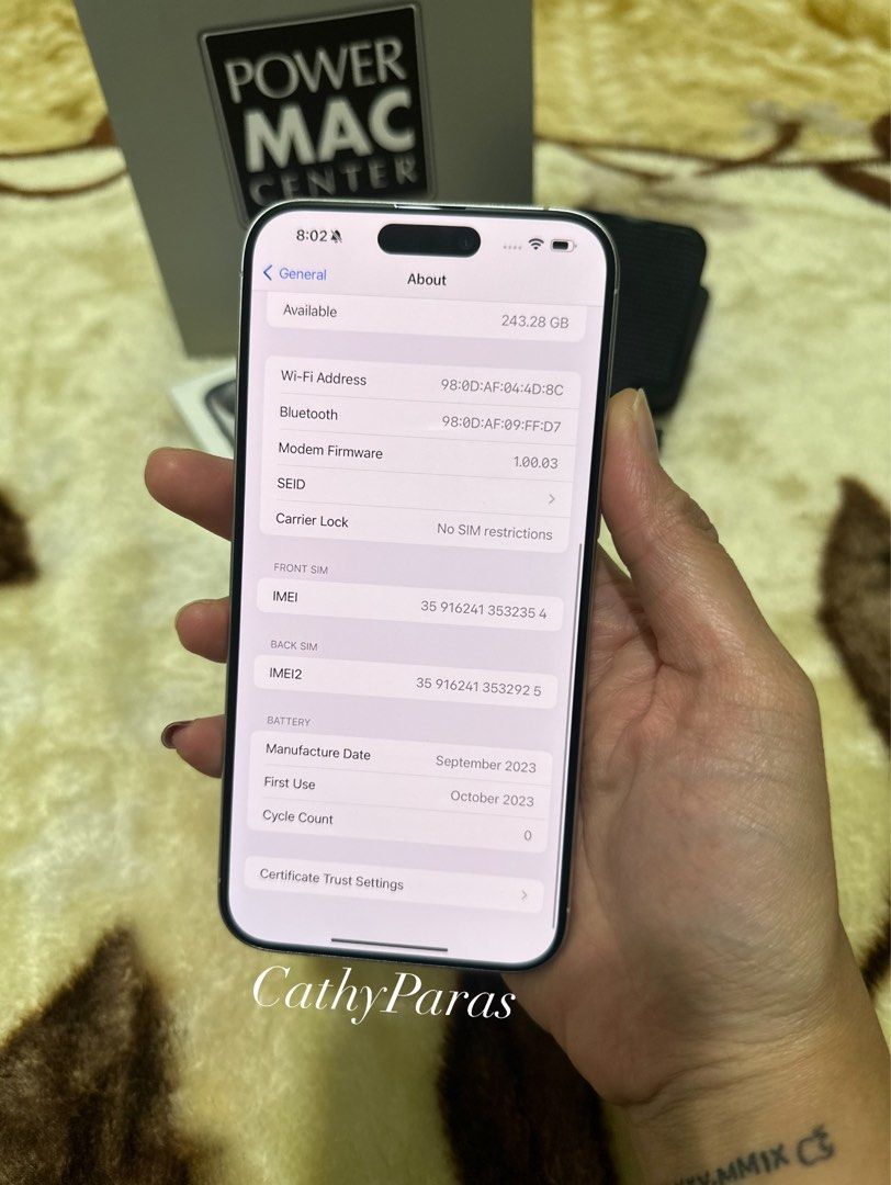 iPhone 15 ProMax in White Titanium (256GB/FU/Physical Dual Sim), Mobile ...