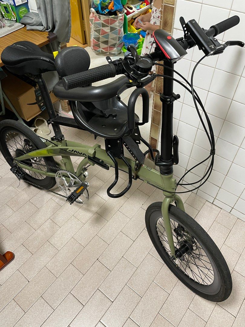 Java Zelo v2 (green) folding bike w/ child seat, Sports Equipment ...