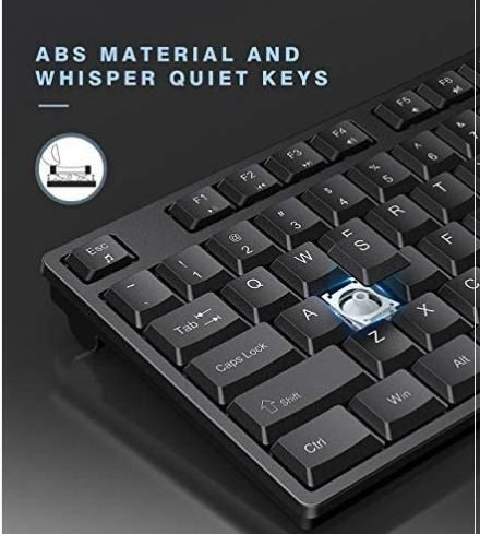Jelly Comb Wireless Keyboard and Mouse, 2.4G Wireless Keyboard Mouse ...