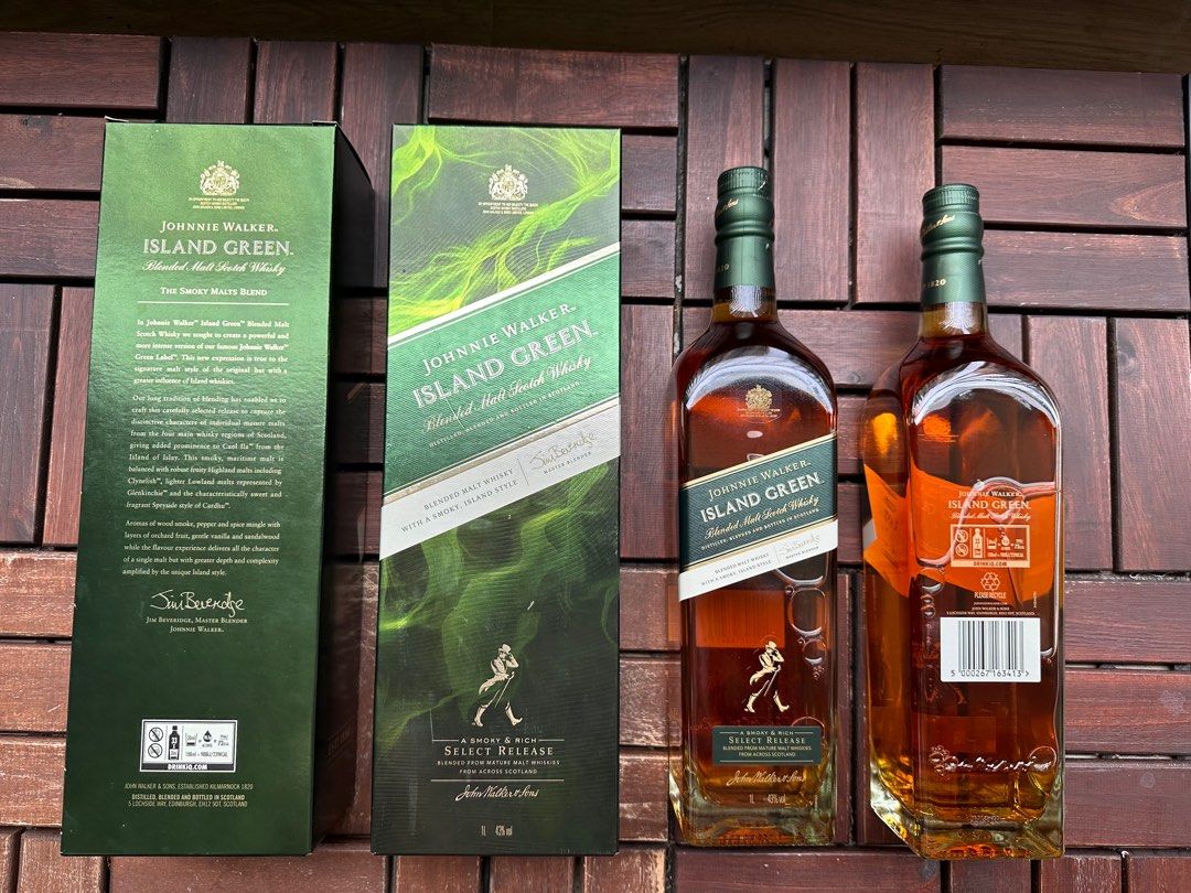 Johnnie Walker Island Green (1L), Food & Drinks, Alcoholic Beverages on ...