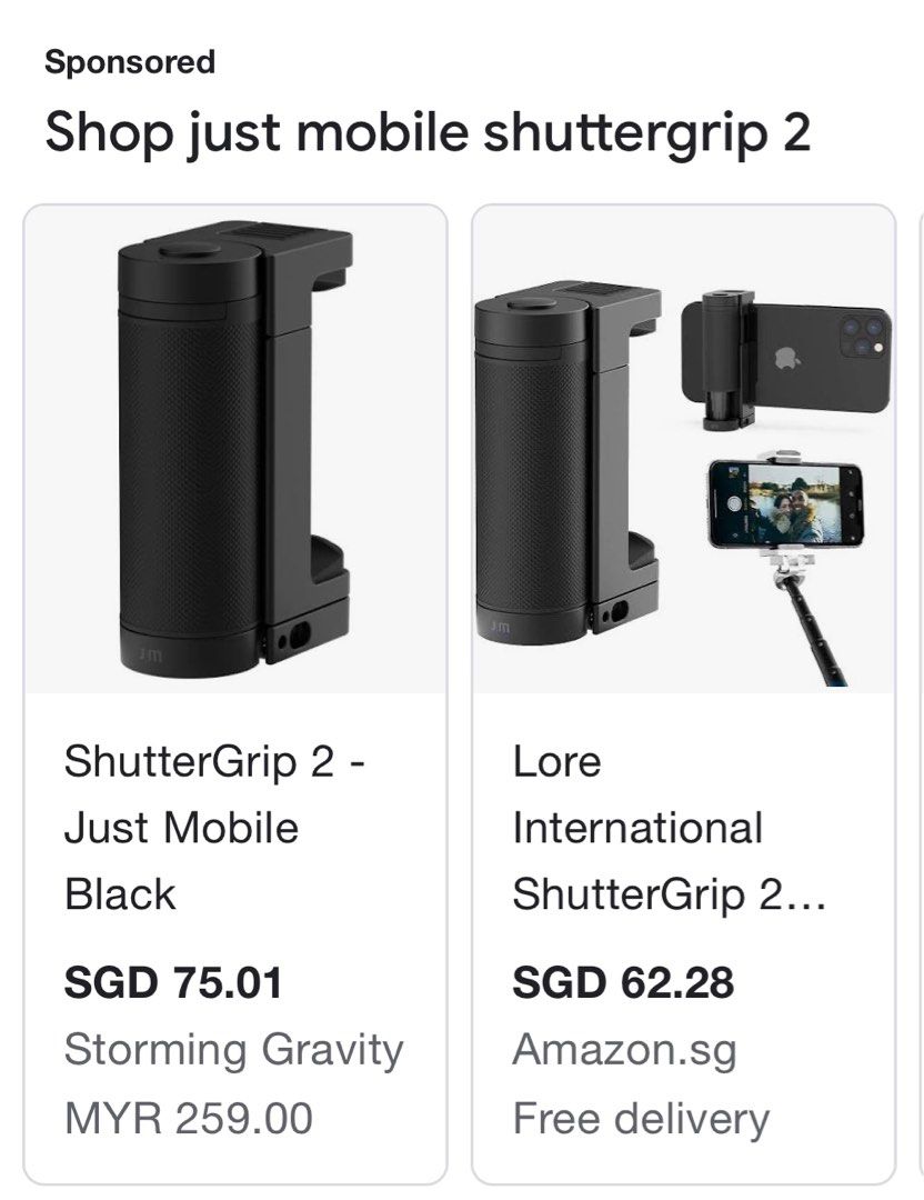Just Mobile - ShutterGrip 2, Photography, Photography Accessories, Other Photography Accessories ...