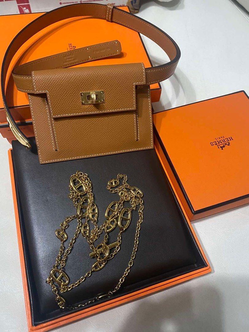 Kelly belt and pocket compact wallet, Luxury, Bags & Wallets on Carousell