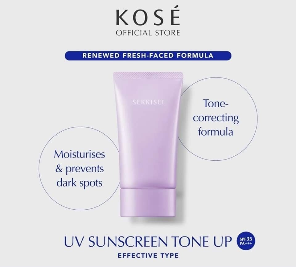 KOSE UV sunscreen tone up spf35 pa+++ 70g, Beauty & Personal Care, Face, Face Care on Carousell