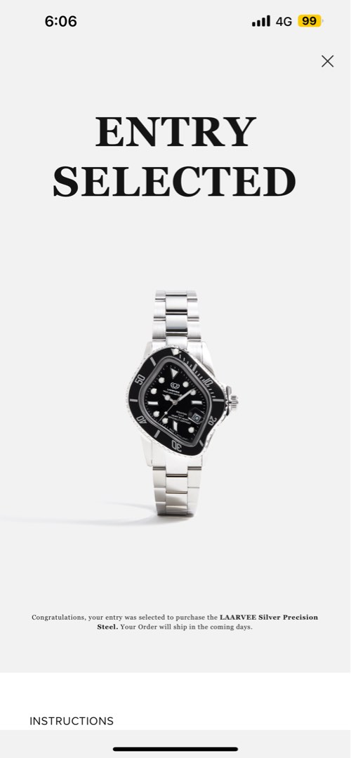 LAARVEE SILVER PRECISION STEEL - BLACK BEZEL / BLACK DIAL, Luxury ...