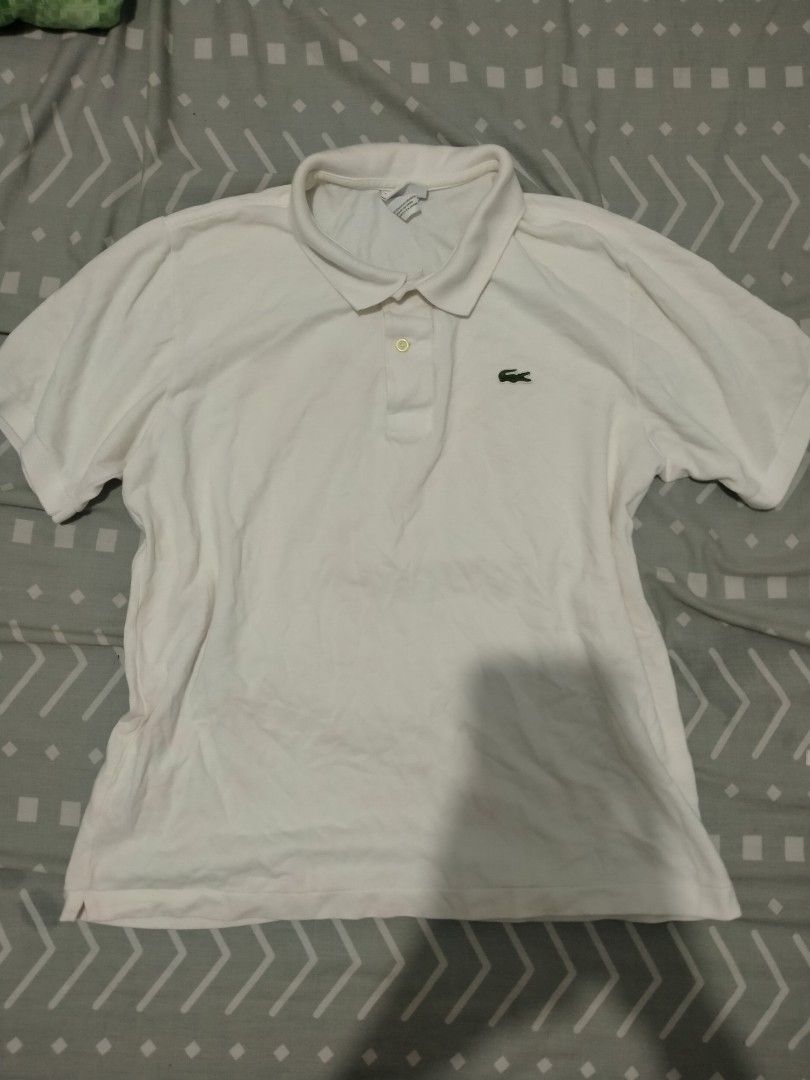 Lacoste White Polo Shirt, Men's Fashion, Tops & Sets, Tshirts & Polo Shirts on Carousell
