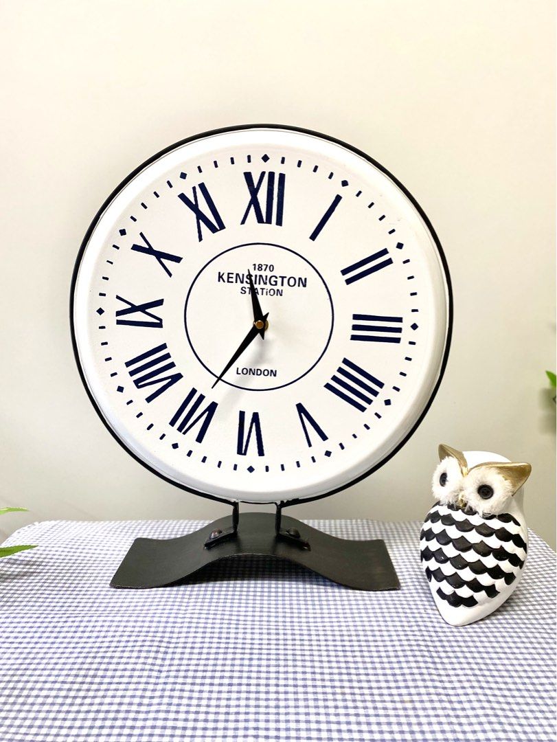 Large size enamel table clock, Furniture & Home Living, Home Decor ...