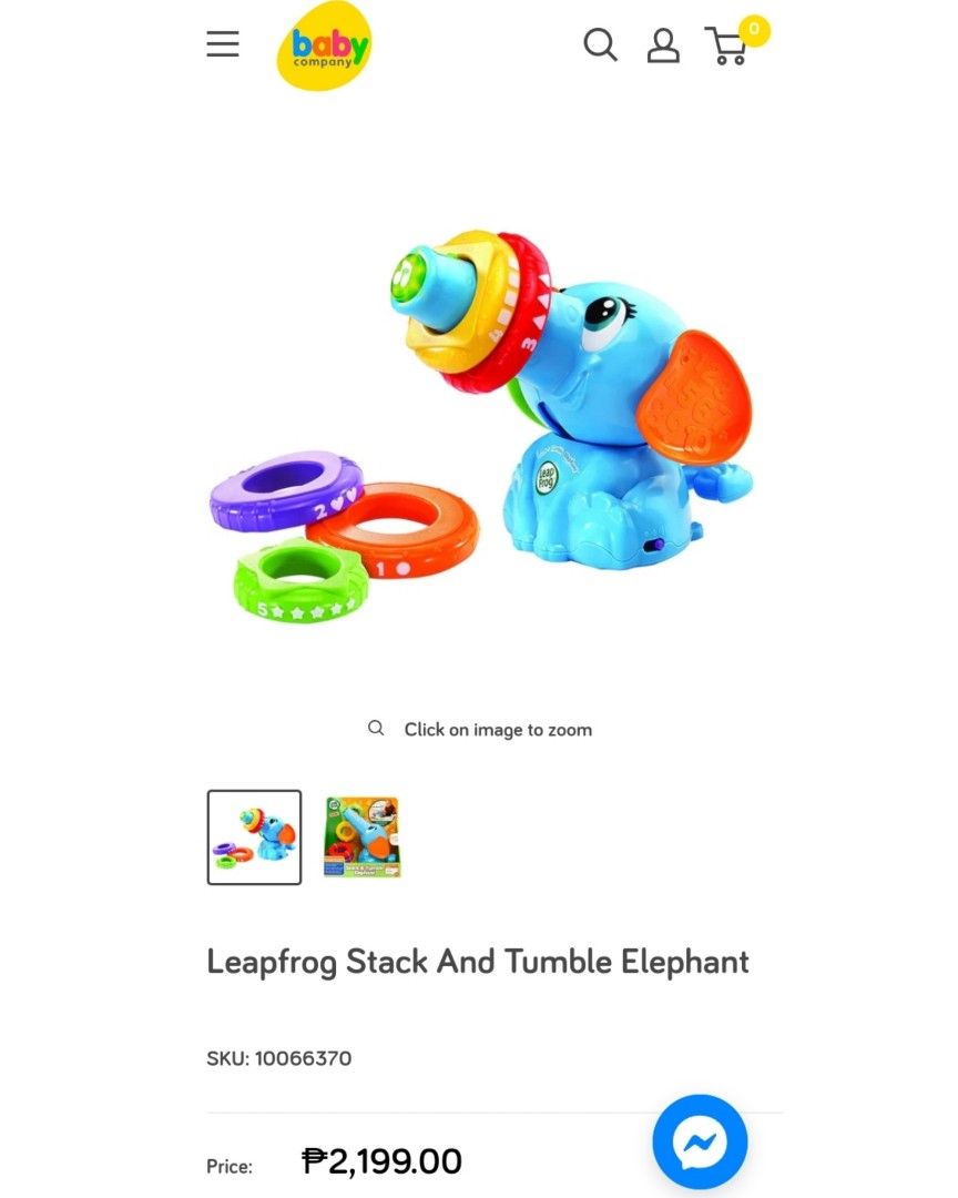 Leapfrog Stack & Tumble Elephant, Babies & Kids, Infant Playtime on ...