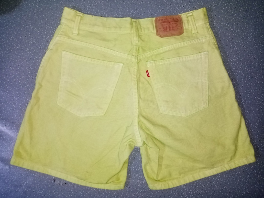 LEVI'S JORTS FOR WOWEN GREEN-YELLOW, Women's Fashion, Bottoms, Shorts ...