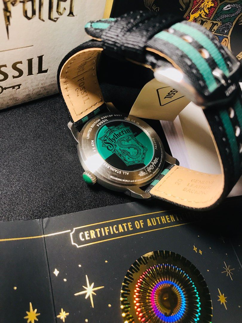 Limited Edition Harry Potter Fossil Slytherin Watch, Men's Fashion ...