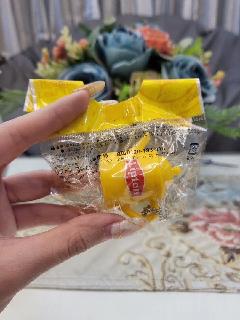 Lipton Yellow Kettle Keychain, Hobbies & Toys, Toys & Games on Carousell