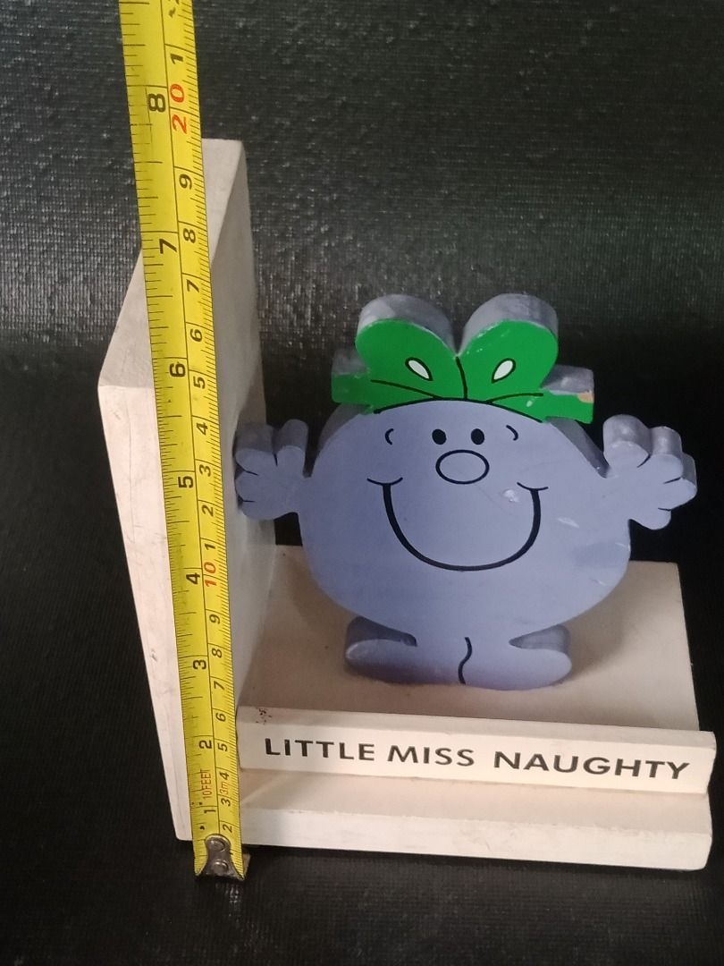 Little Miss Naughty Wooden Bookends / Mr. Men & Little Miss by Roger ...