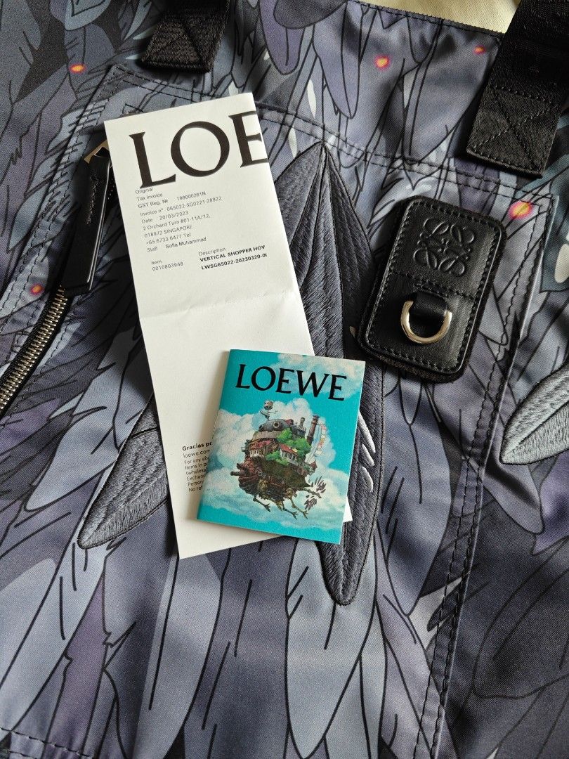 Loewe Howl's Flying Castle Feather Tote, Luxury, Bags & Wallets on ...