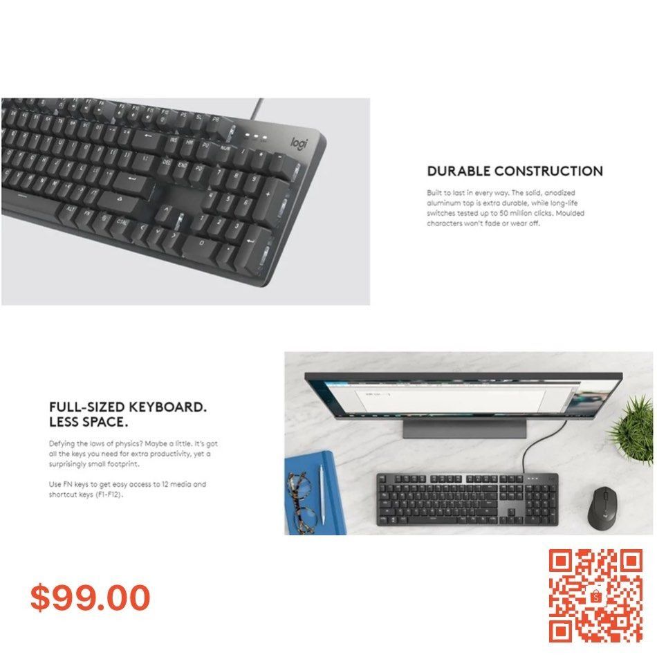 Logitech Mechanical Illuminiated Keyboard (Aluminium Base), Computers ...