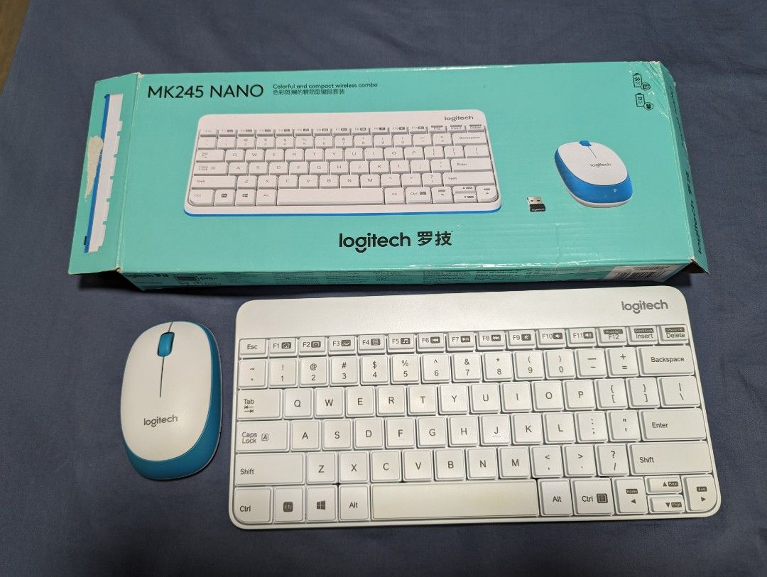 Logitech MK245 (White) & K380 (Dark blue), Computers & Tech, Parts ...