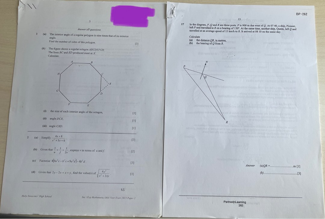 Math Exam papers, Hobbies & Toys, Books & Magazines, Assessment Books ...