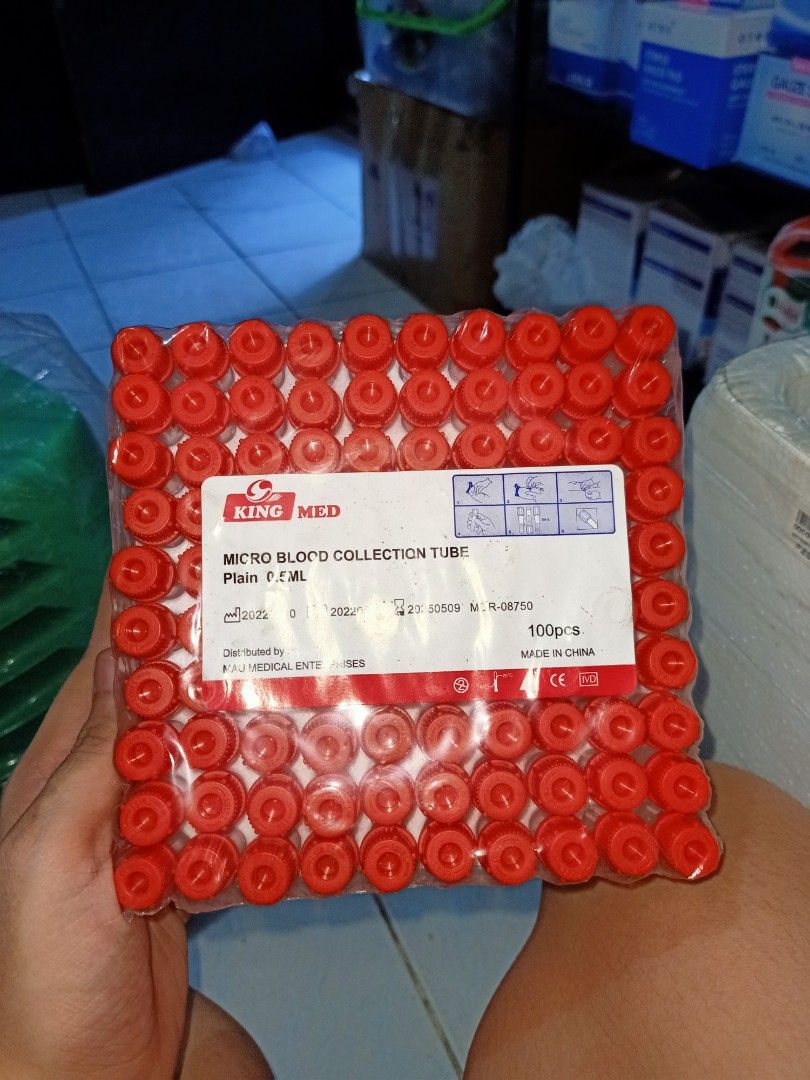 Micro blood collection tube plain 0.5 ml, Health & Nutrition, Medical ...