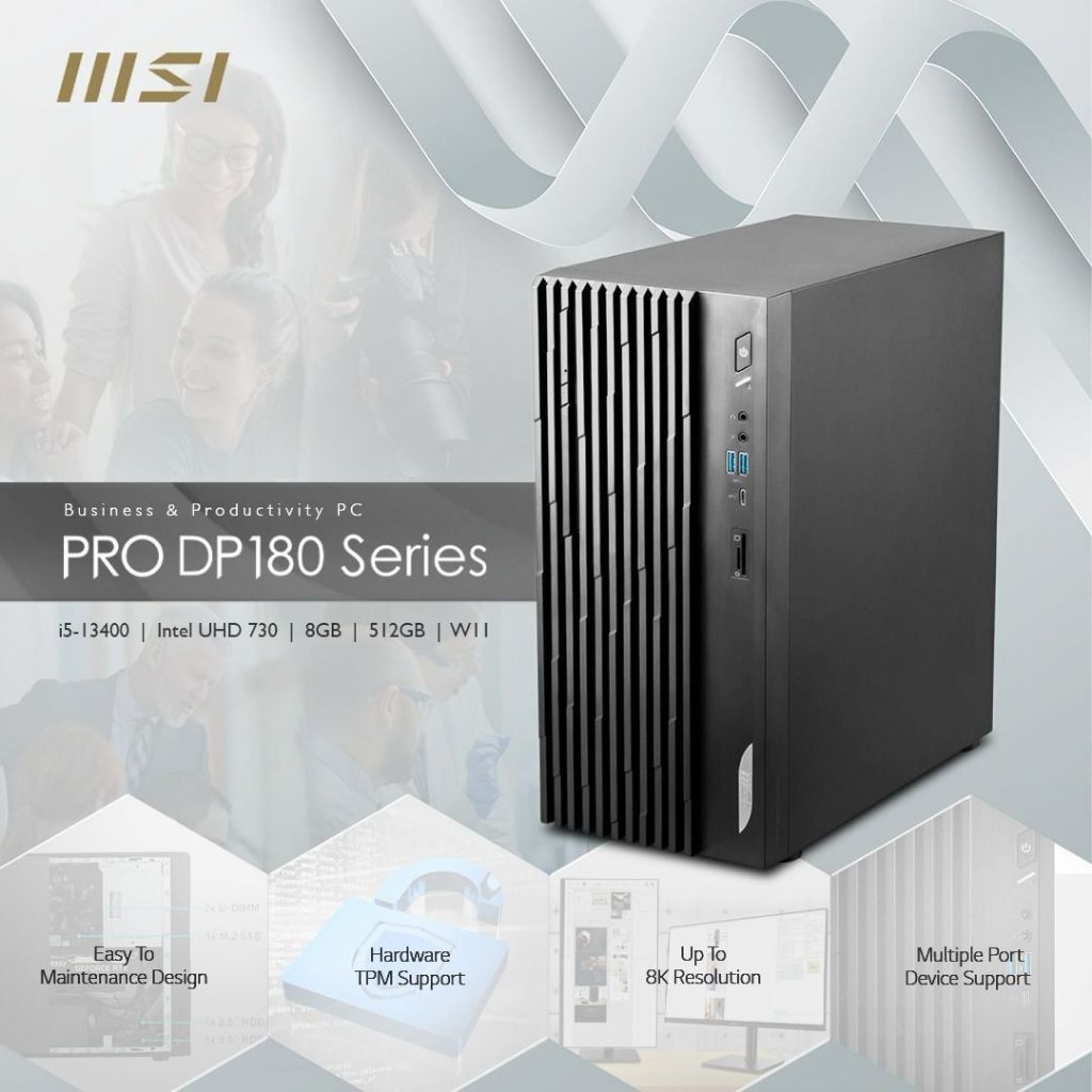 MSI PRO DP180 13-092MY Series Business & Productivity PC Desktop - i5-13400/Intel UHD 730/8GB ...