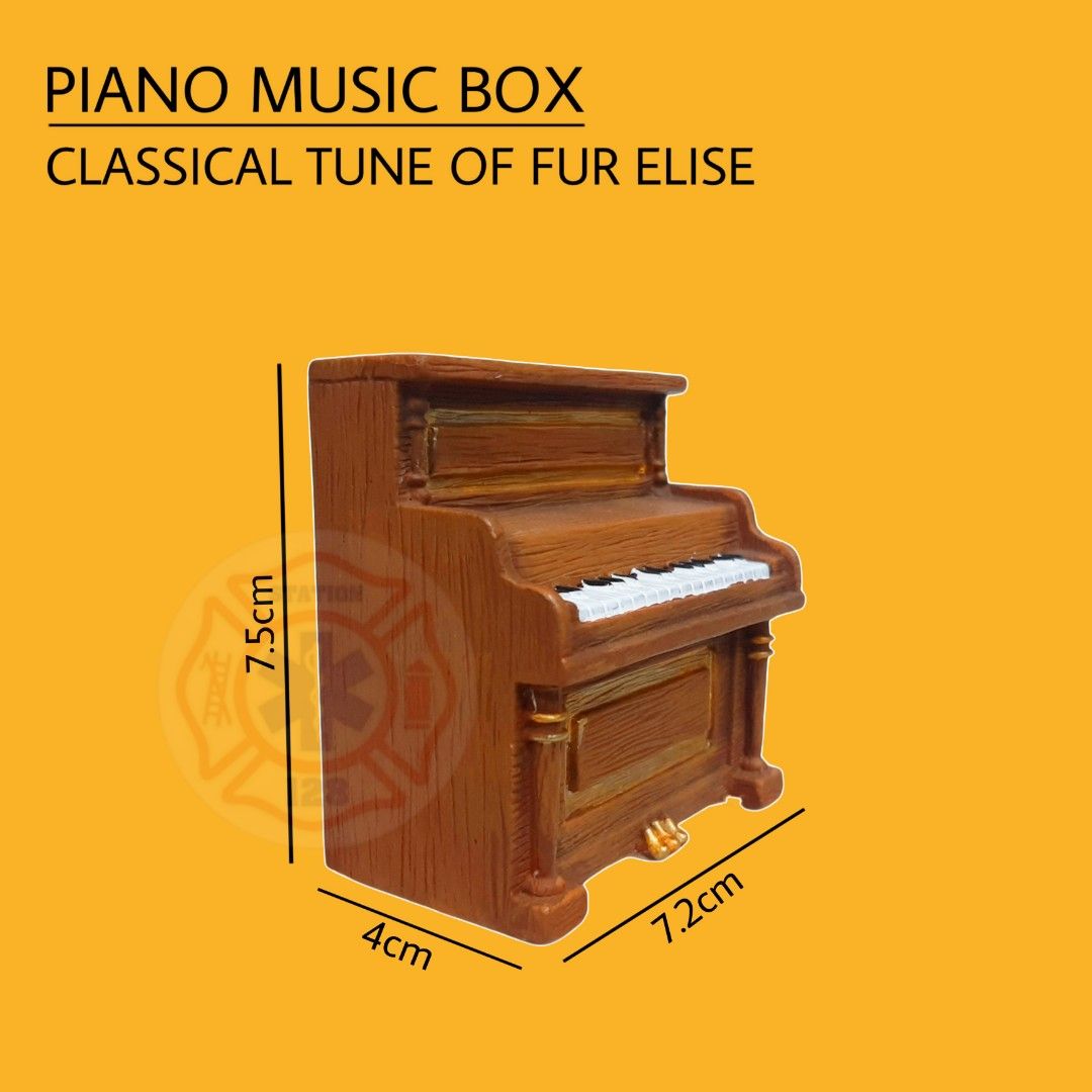 Music Box Piano Classical Tune FUR ELISE Hand Crank, Hobbies & Toys ...
