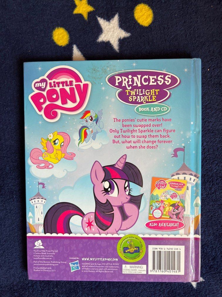 My Little Pony, Princess Twilight Sparkle, book and CD, Hobbies & Toys ...