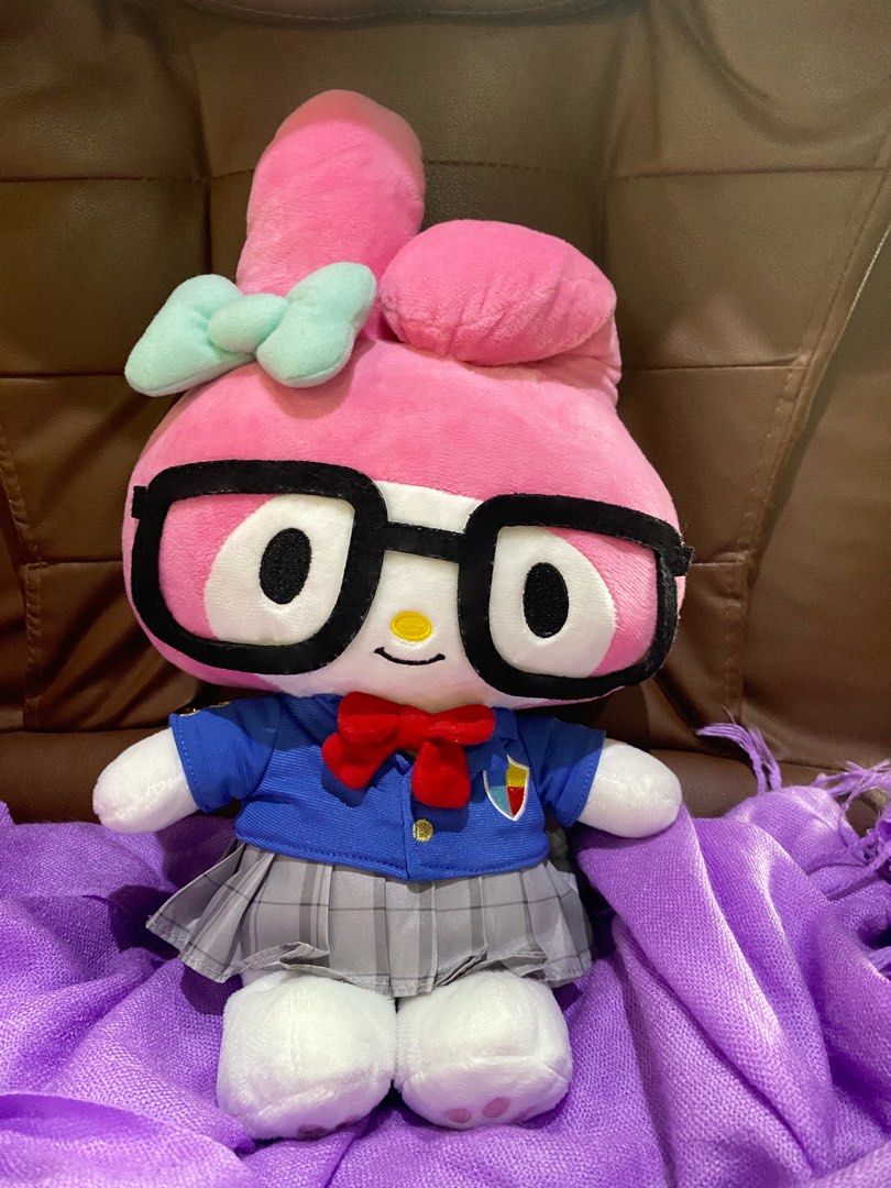 My Melody School Girl Nerd Plush, Hobbies & Toys, Toys & Games on Carousell