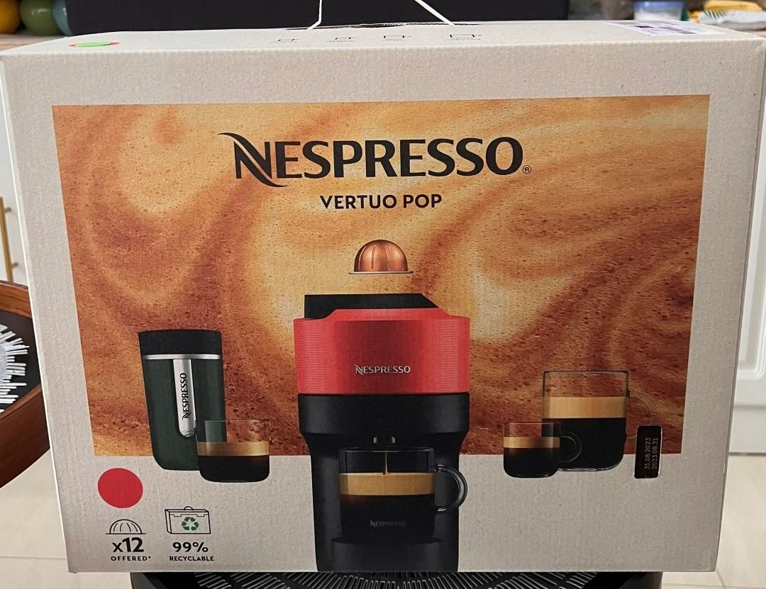 Nespresso Vertuo Pop - Red, TV & Home Appliances, Kitchen Appliances ...
