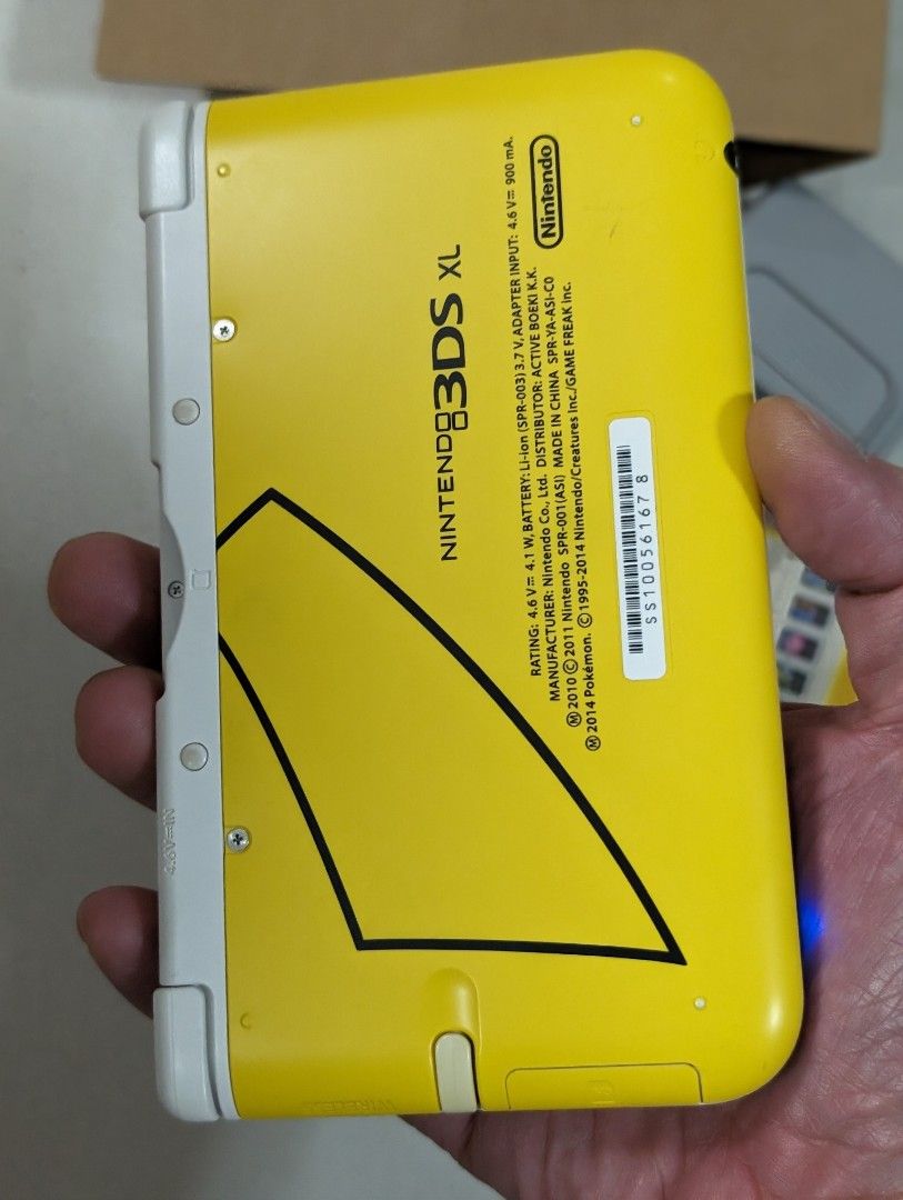 New 3ds LL yellow Pikachu console as new, Video Gaming, Video Game ...