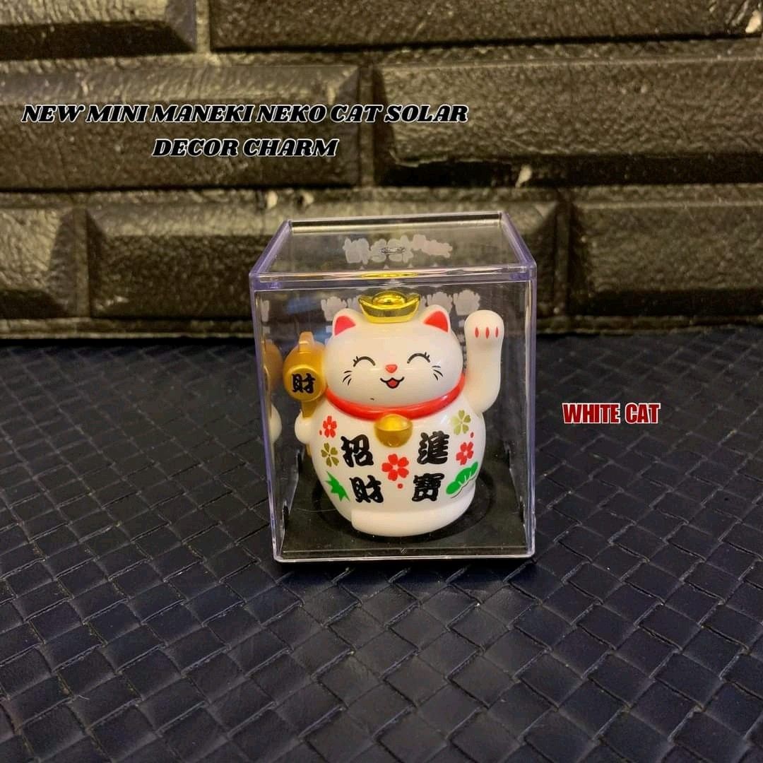 New mini maneki neko cat solar decor, Furniture & Home Living, Home ...