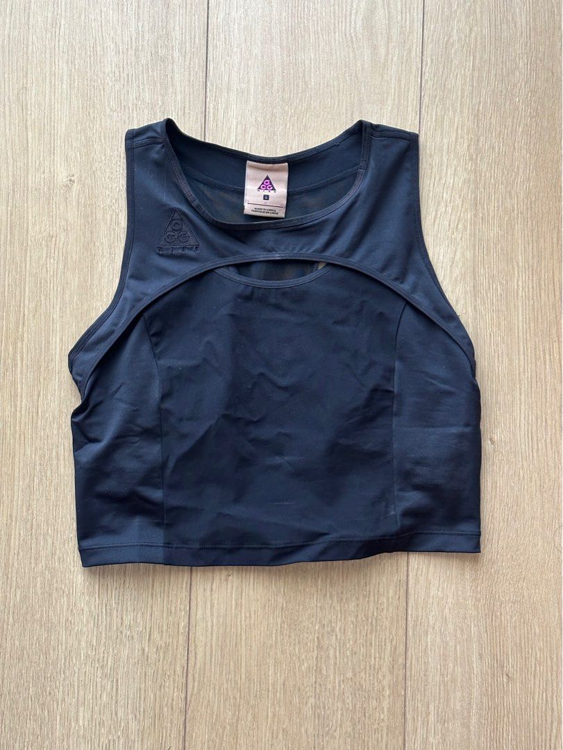 Nike ACG WMNS Black Ventilated Crop Top, Women's Fashion, Activewear on ...