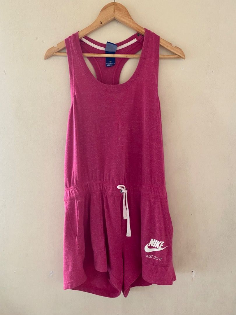 Nike hot pink romper, Women's Fashion, Dresses & Sets, Rompers on Carousell