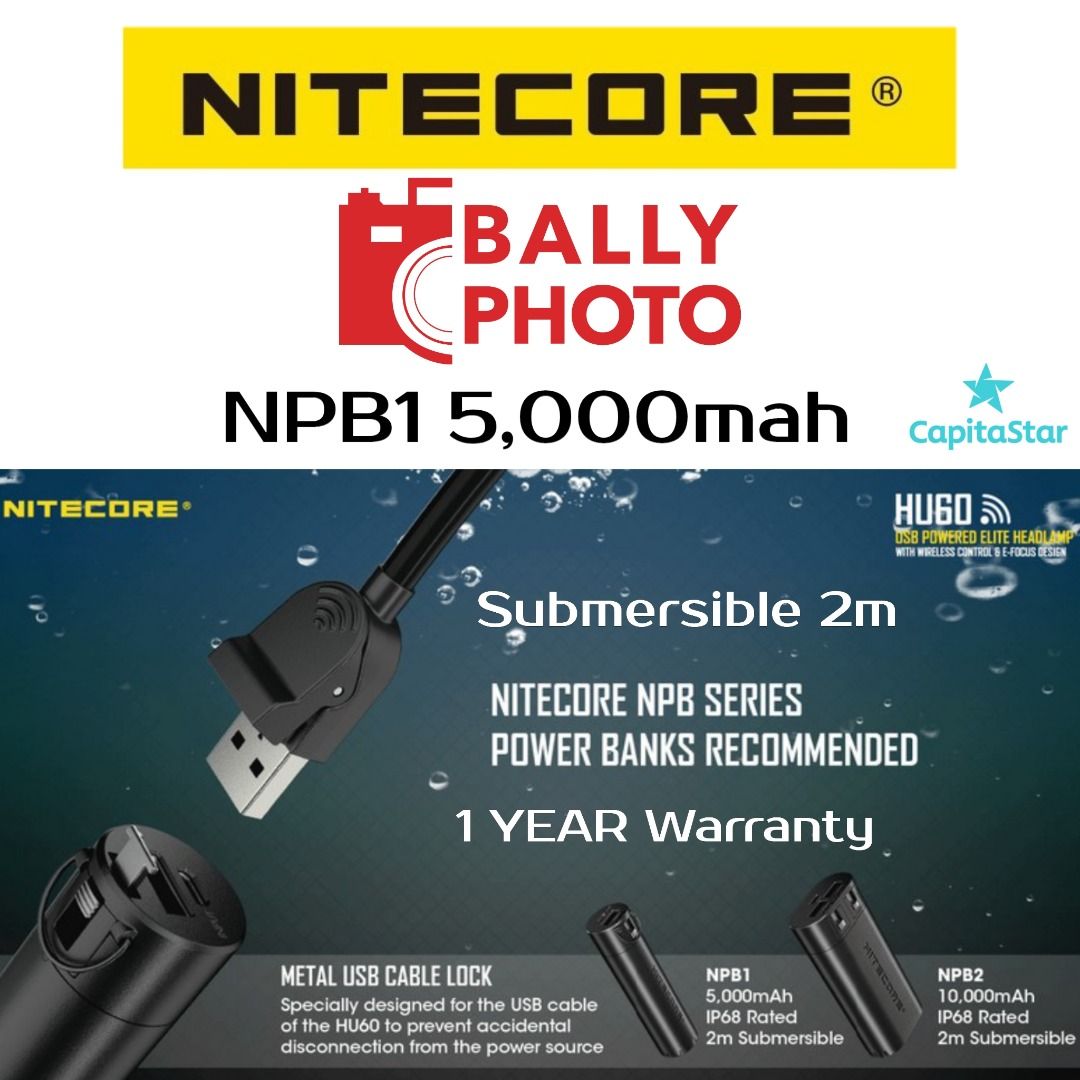 Nitecore Power Bank NPB1 5000mah Waterproof Submersible 2m IP68, Mobile Phones & Gadgets, Mobile ...