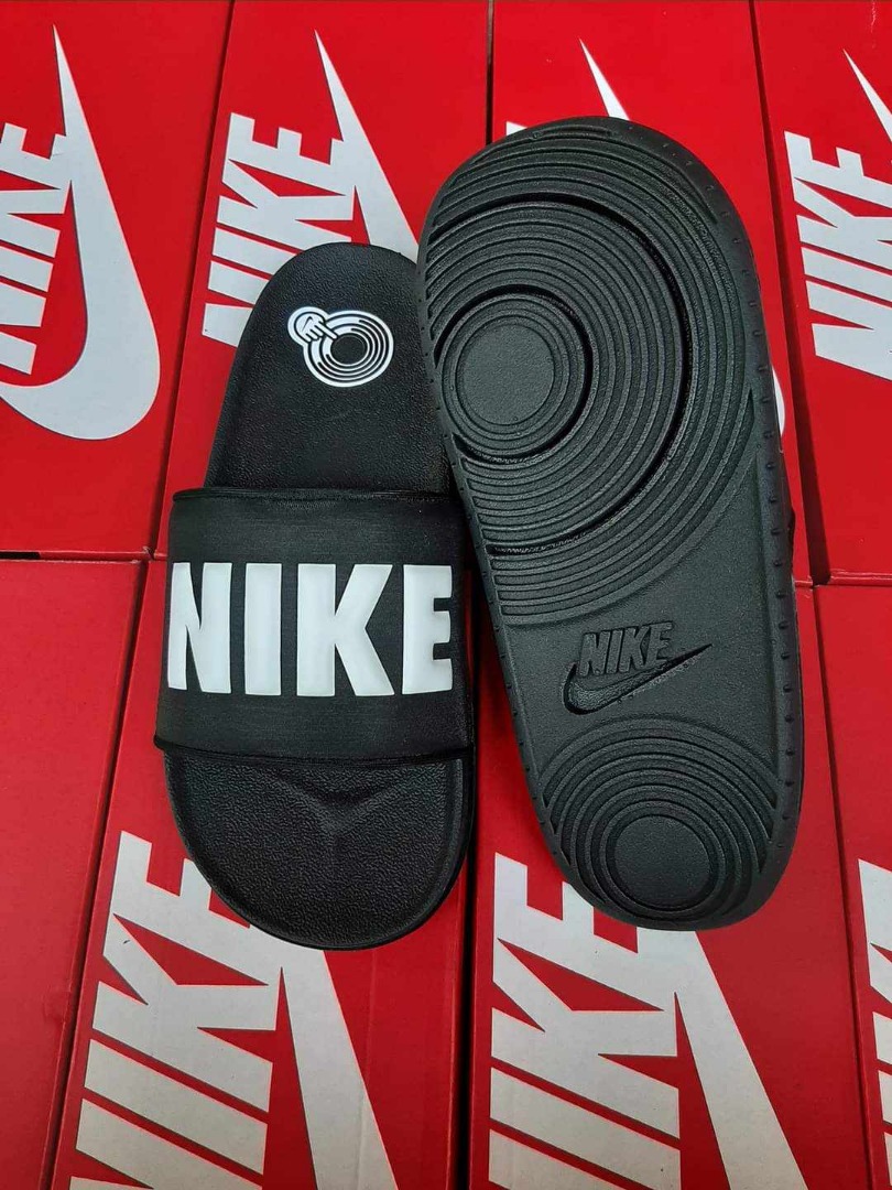 N!ke Off-court Slides Black and White Slipper for Him, Men's Fashion ...