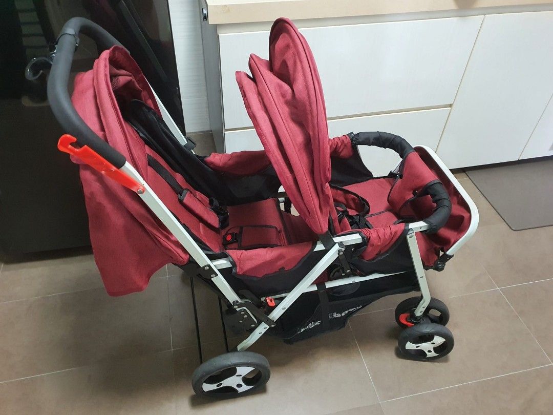 No brand double strolley, Babies & Kids, Going Out, Strollers on Carousell