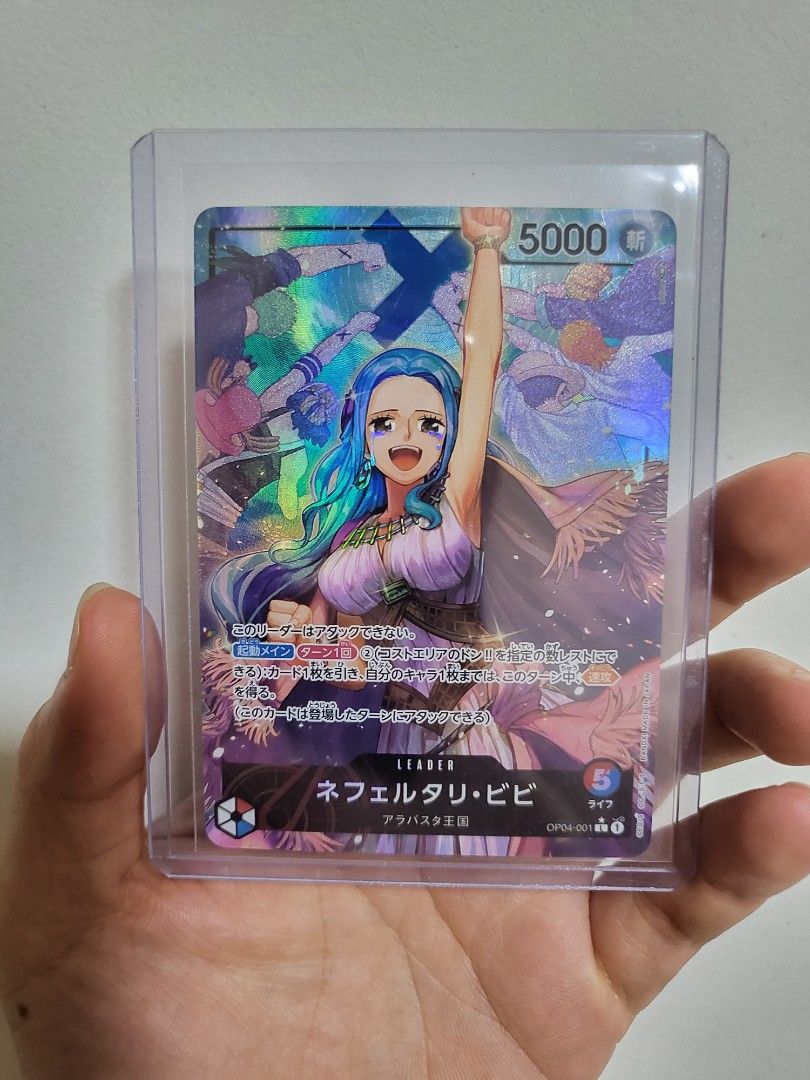 One piece card game OP-04 Vivi Nefertari leader card, Hobbies & Toys ...