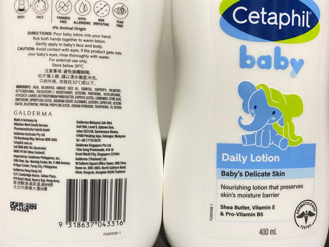 Original Cetaphil Baby: Wash & Shampoo and Lotion, Babies & Kids ...