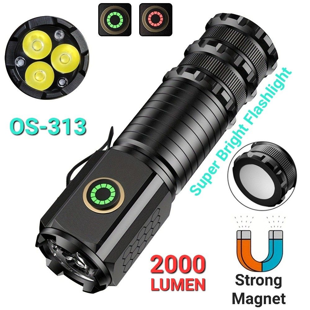 [Promo] OS-313 High Power LED Flashlight USB Type-C Charging with ...